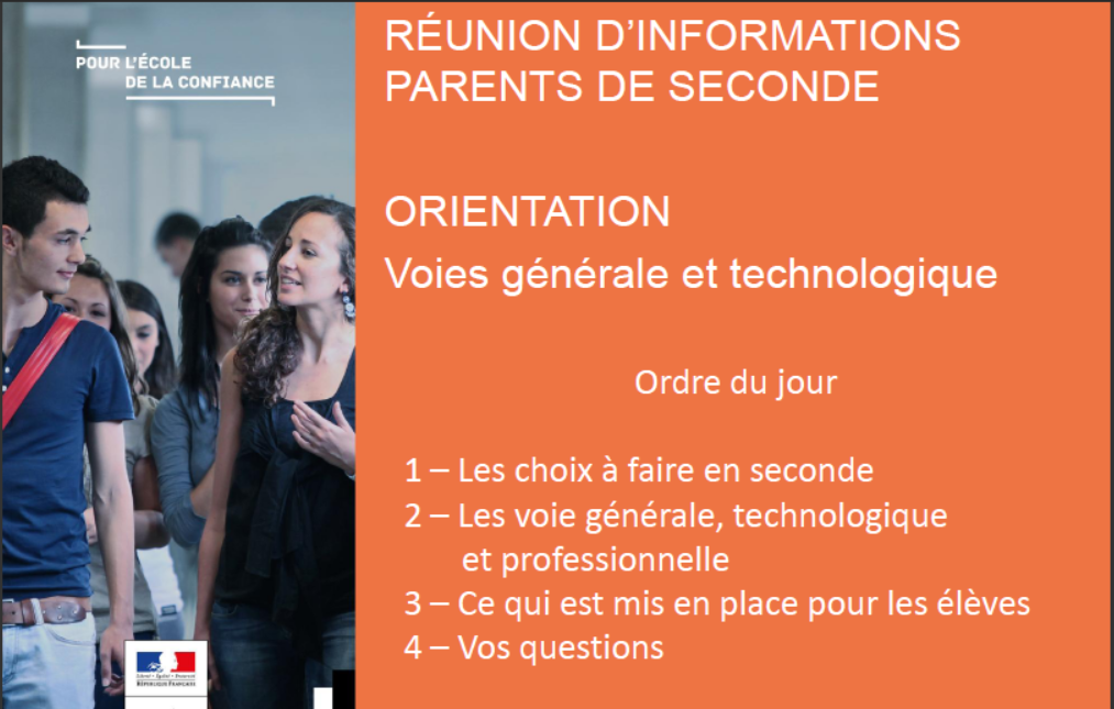 ELEVES DE SECONDE : ORIENTATION – Lycée Jean Racine
